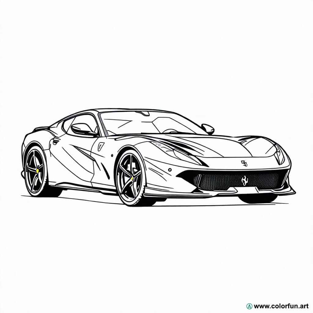 Ausmalbild der Ferrari 812 Superfast Kostenloser Download oder Ausdruck ...
