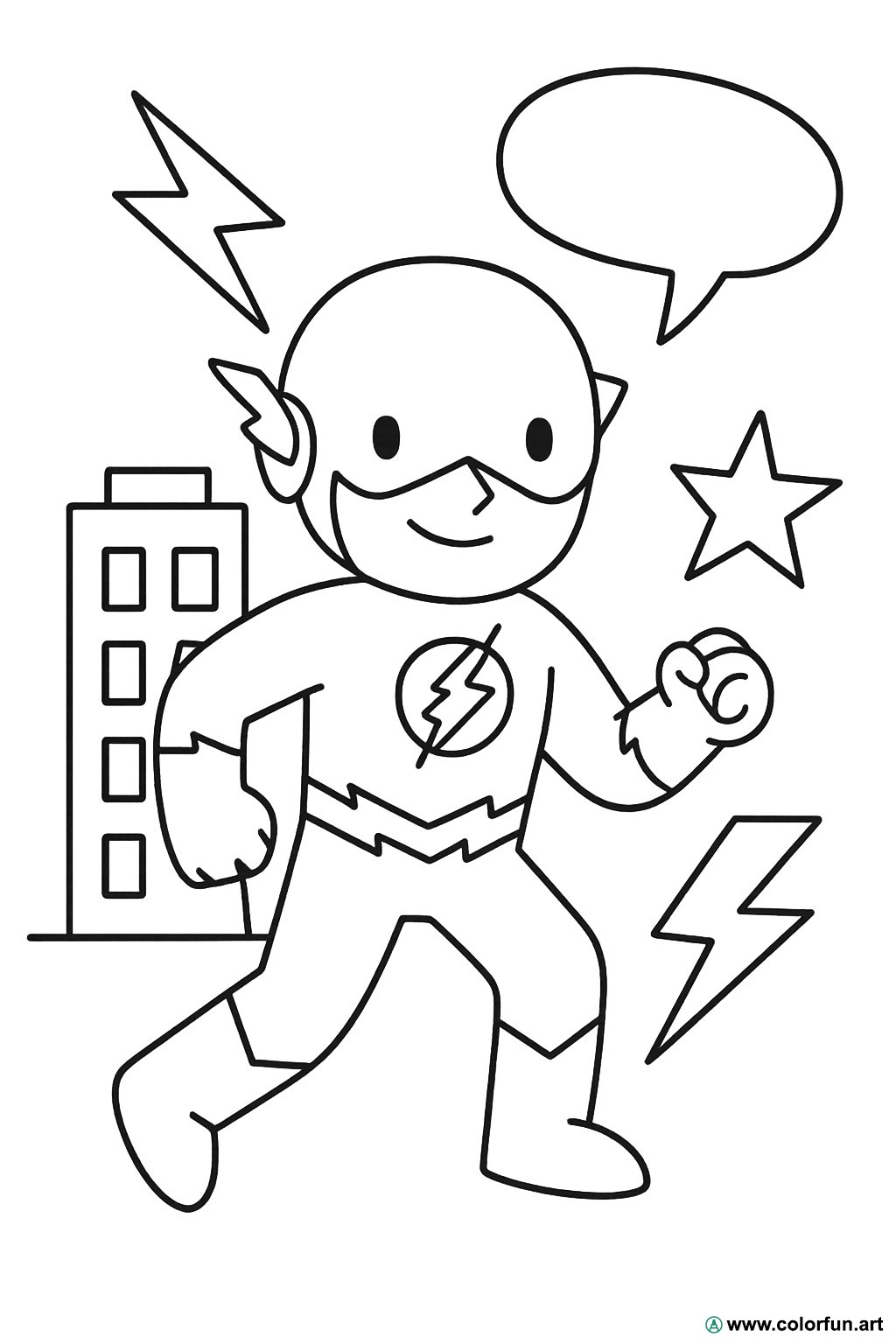Ausmalbild von Superhelden DC Comics Kostenloser Download oder Ausdruck ...