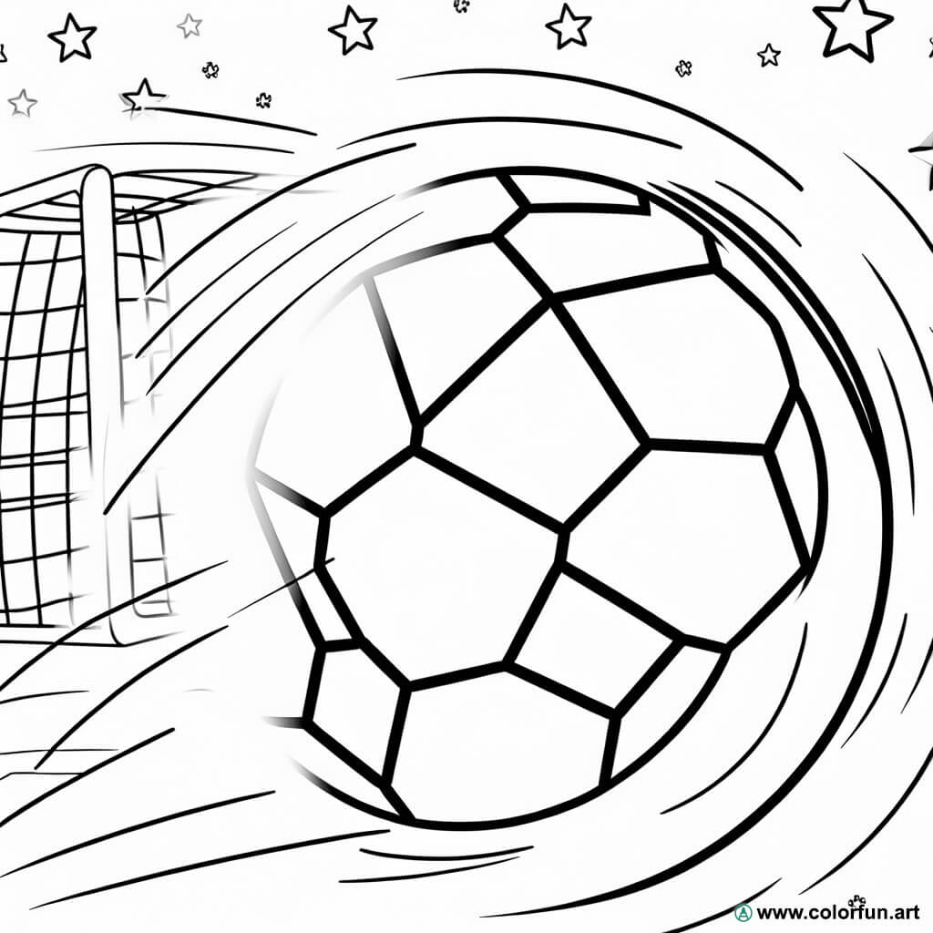 Ausmalbild eines sportlichen Fußballs. Kostenloser Download oder ...